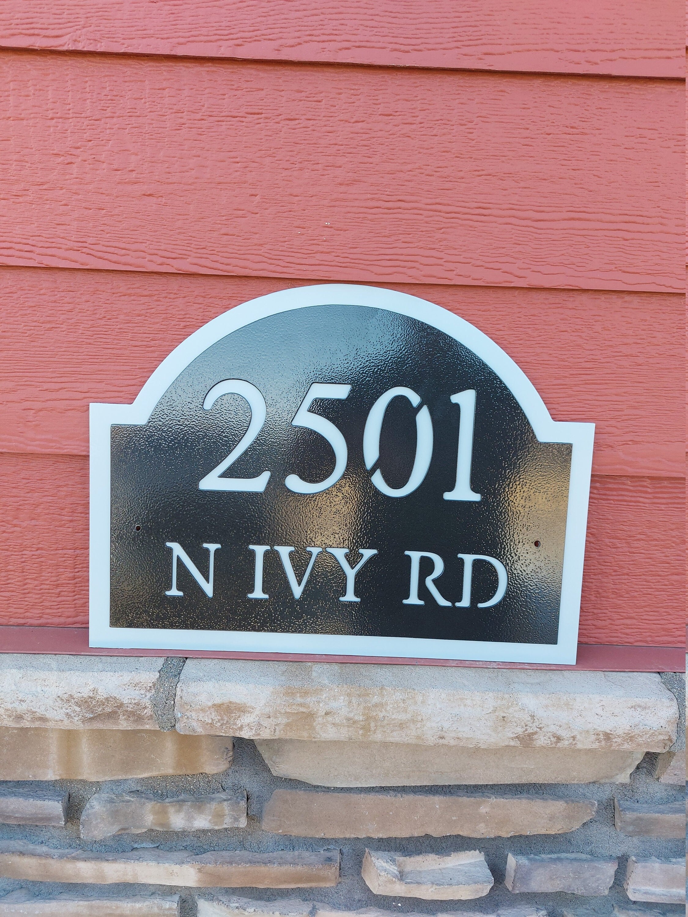 Metal Address Sign | Double Panel | Plaque | Plate | Custom | Made in ...